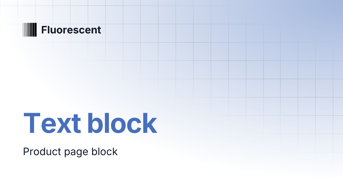 Text block | Spark | Fluorescent